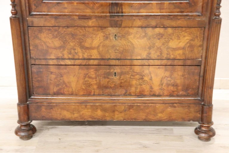 19th Century Louis Philippe Walnut Antique Wardrobe or Armoire with ...