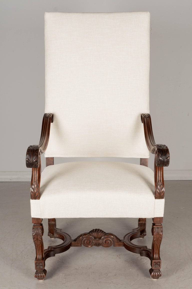 19th Century Louis XIII Style Fauteuil or Arm Chair For Sale at 1stDibs