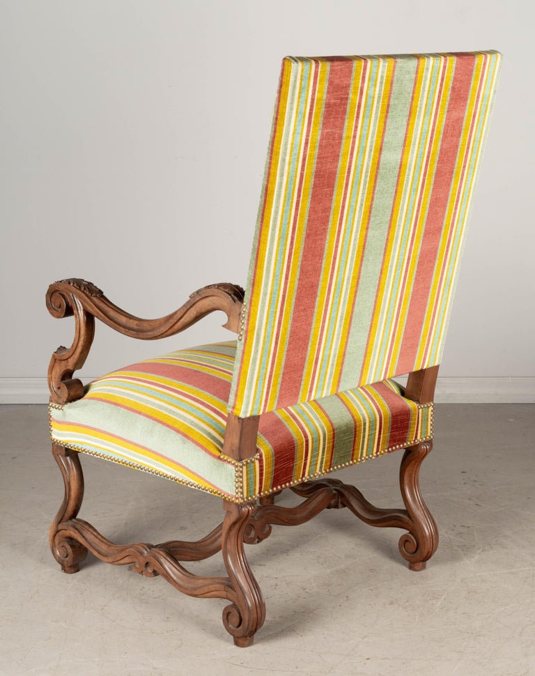 19th Century Louis XIII Style French Armchair and Ottoman For Sale at ...