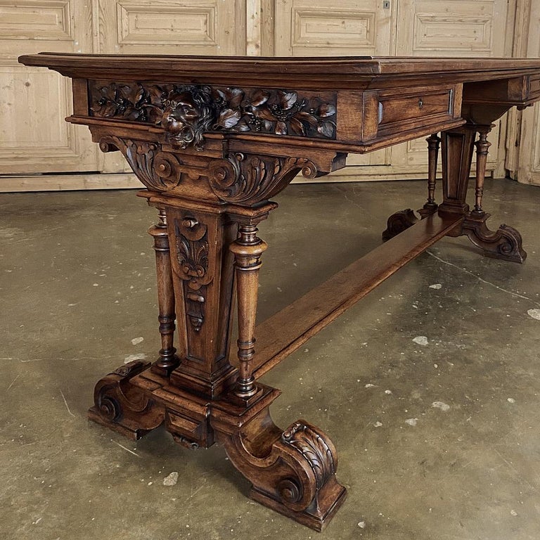 19th Century Louis XIV French Walnut Desk from Lyon at 1stDibs