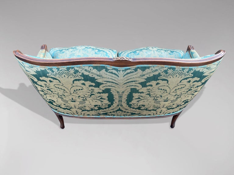 19th Century Louis XV Style Sofa in Silk For Sale at 1stDibs