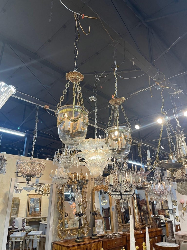 19th Century Louis XVI Style Gilt Bronze Bell Form Lanterns For Sale at ...