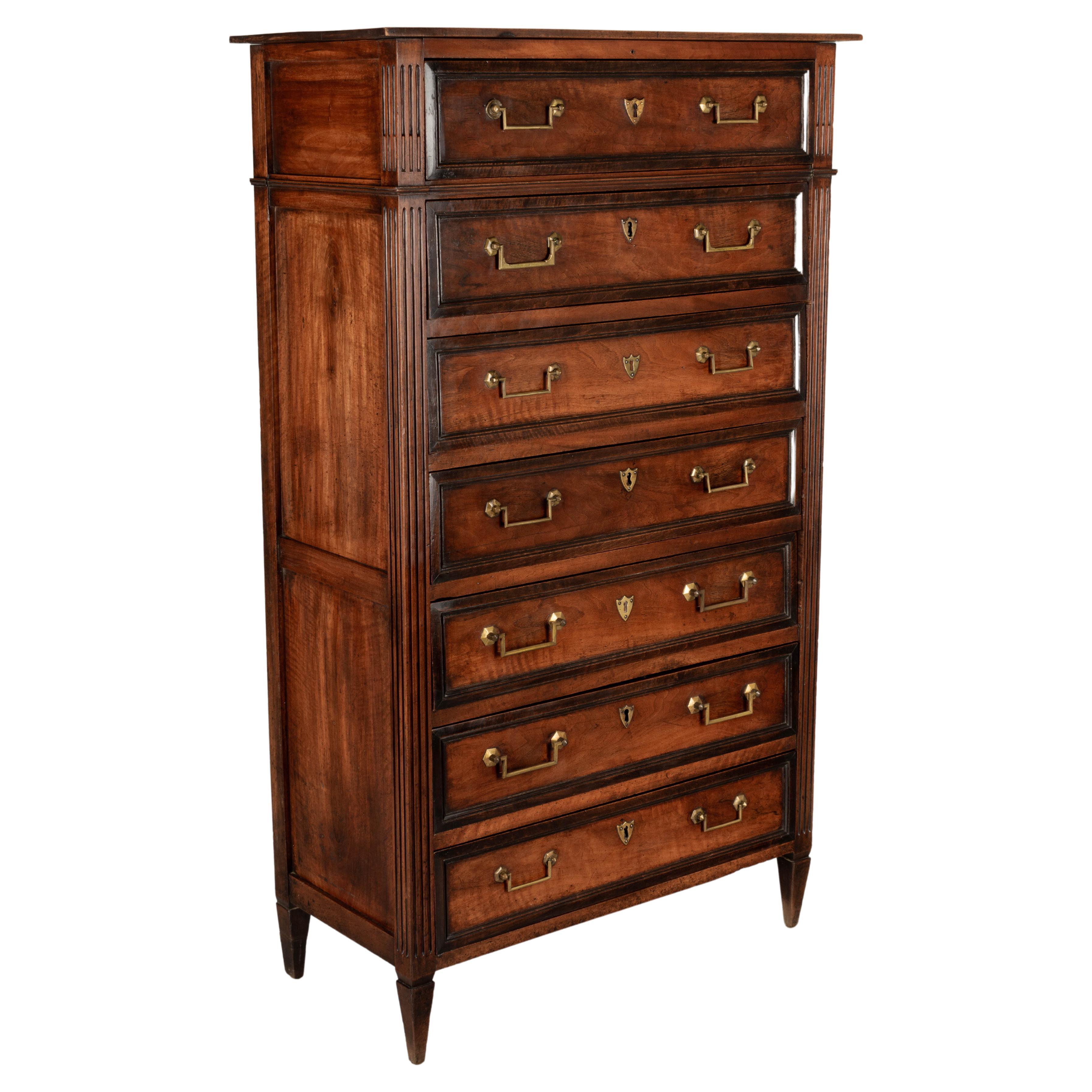 Louis XVI Style Mahogany Lingerie Chest at 1stDibs