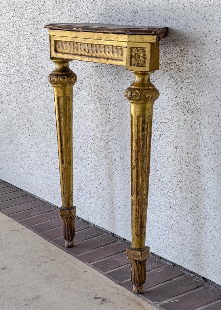 19th Century Louis XVI Style Wall Mount Console Table For Sale at 1stDibs
