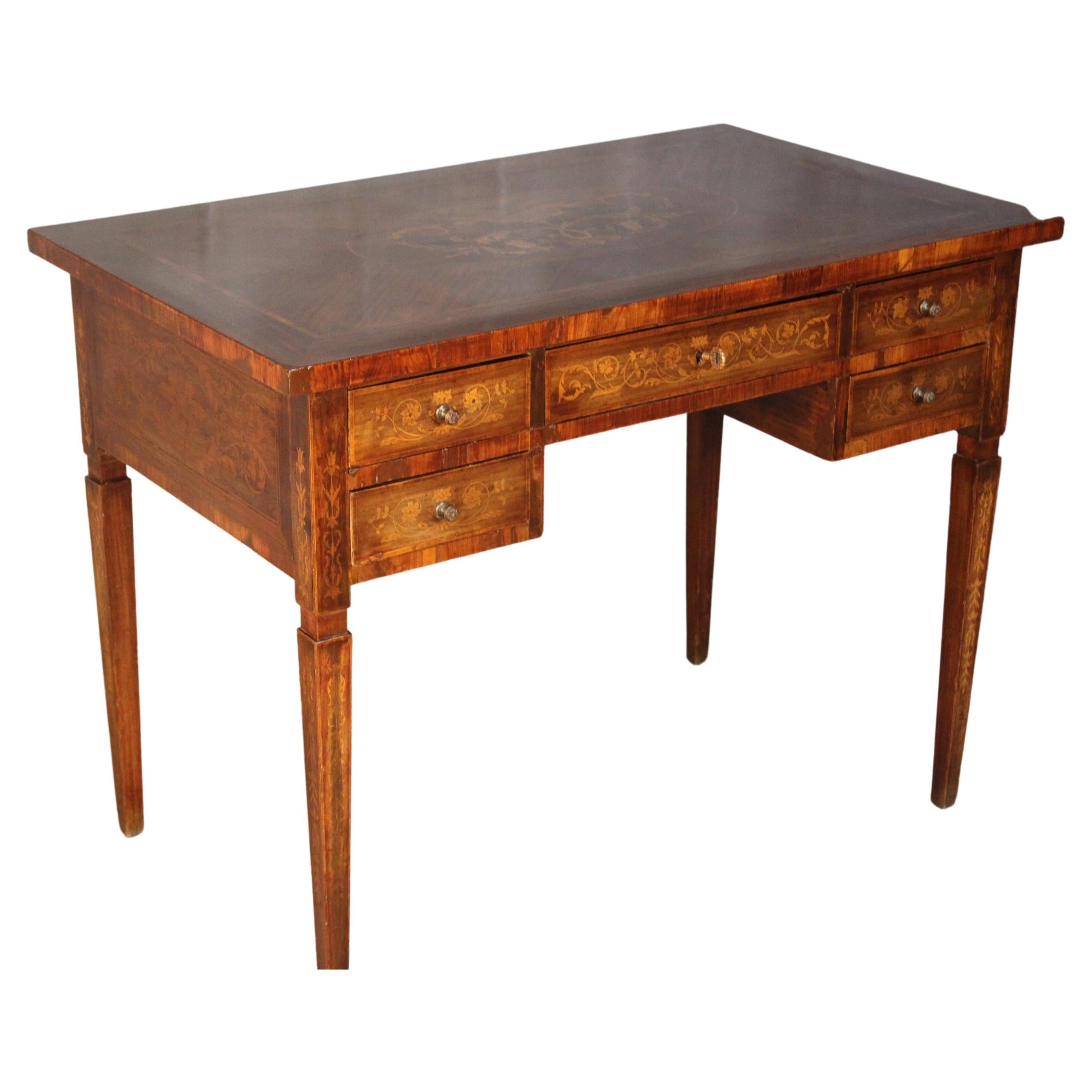 Victorian Kingwood and Boxwood Ladies Writing Table For Sale at 1stDibs