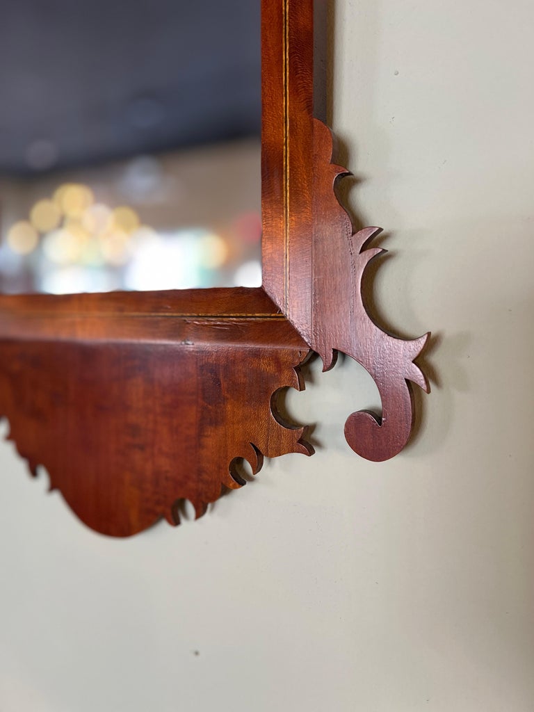 19th Century Mahogany Chippendale Mirror at 1stDibs