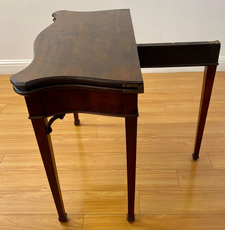 19th Century Mahogany Console Flip Top Games Table For Sale at 1stDibs ...