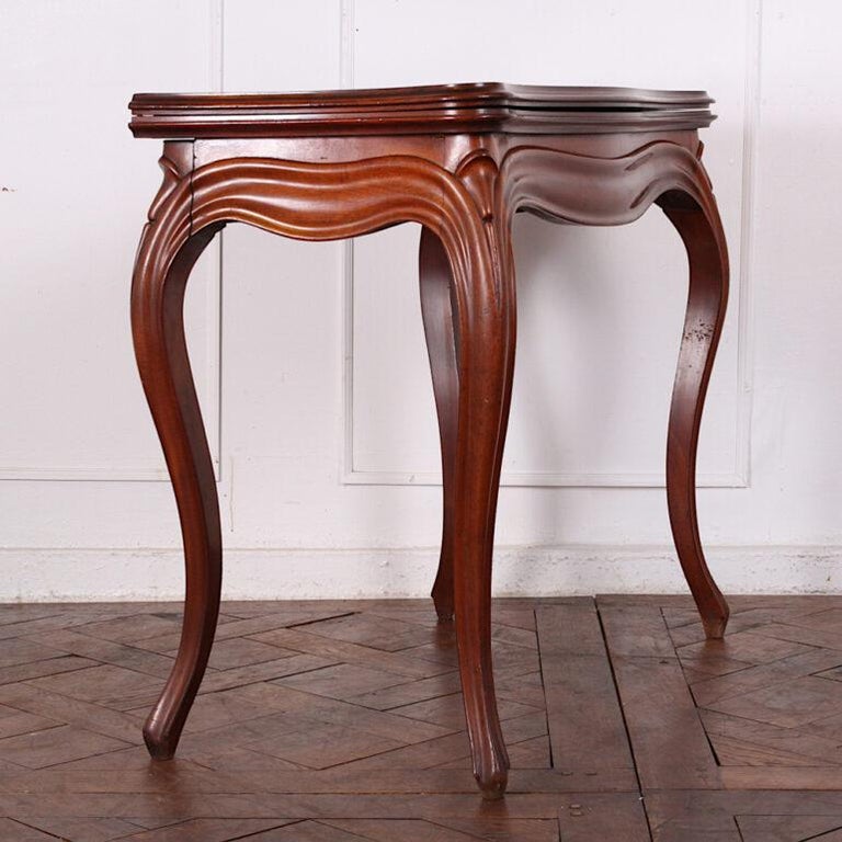 19th Century Mahogany Fold-Over Games Table For Sale at 1stDibs