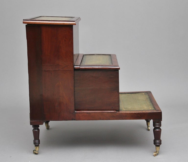 19th Century Mahogany Library Steps at 1stDibs