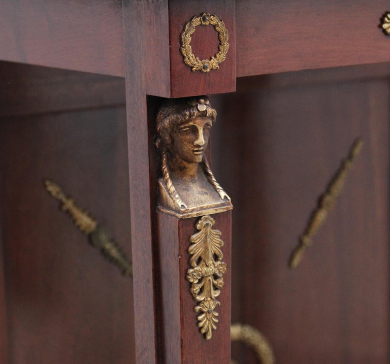 19th Century Mahogany Mirrored Consul Table at 1stDibs