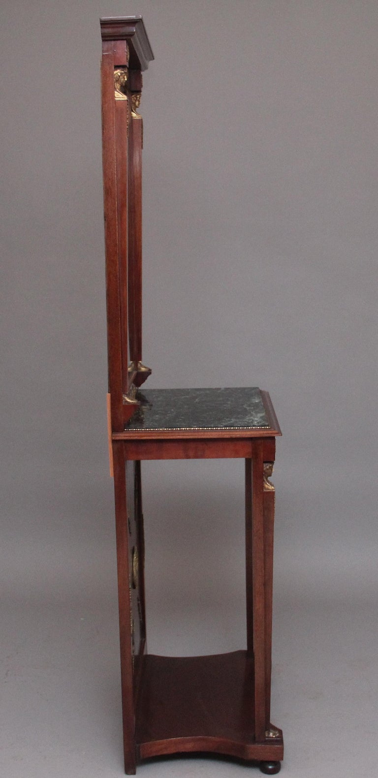 19th Century Mahogany Mirrored Consul Table at 1stDibs