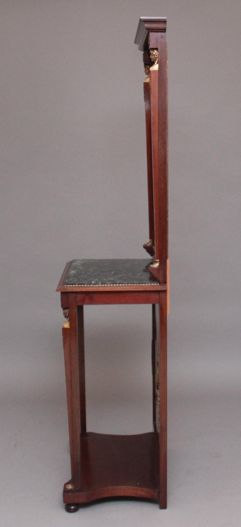 19th Century Mahogany Mirrored Consul Table at 1stDibs