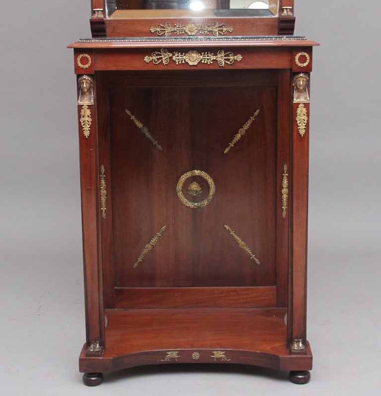 19th Century Mahogany Mirrored Consul Table at 1stDibs