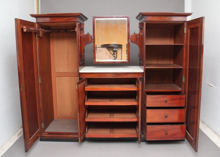 19th Century Mahogany Wardrobe For Sale at 1stdibs