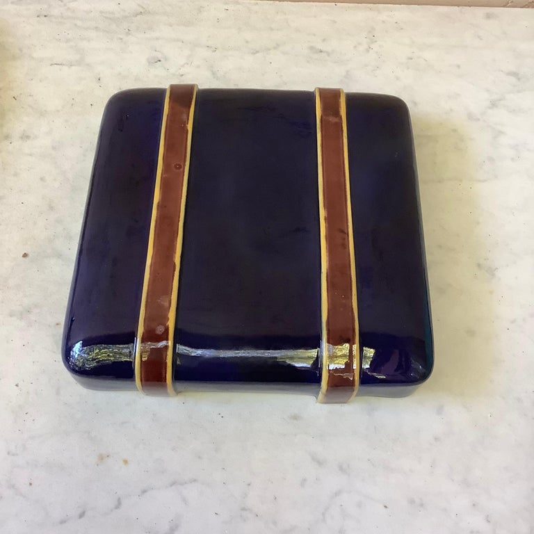 19th Century Majolica Brown Westhead Moore Box For Sale at 1stDibs