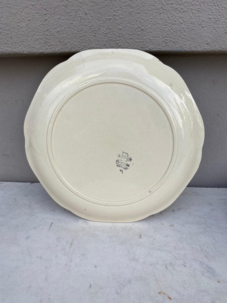 19th Century Majolica Mallard Duck Plate Choisy Le Roi For Sale at 1stDibs