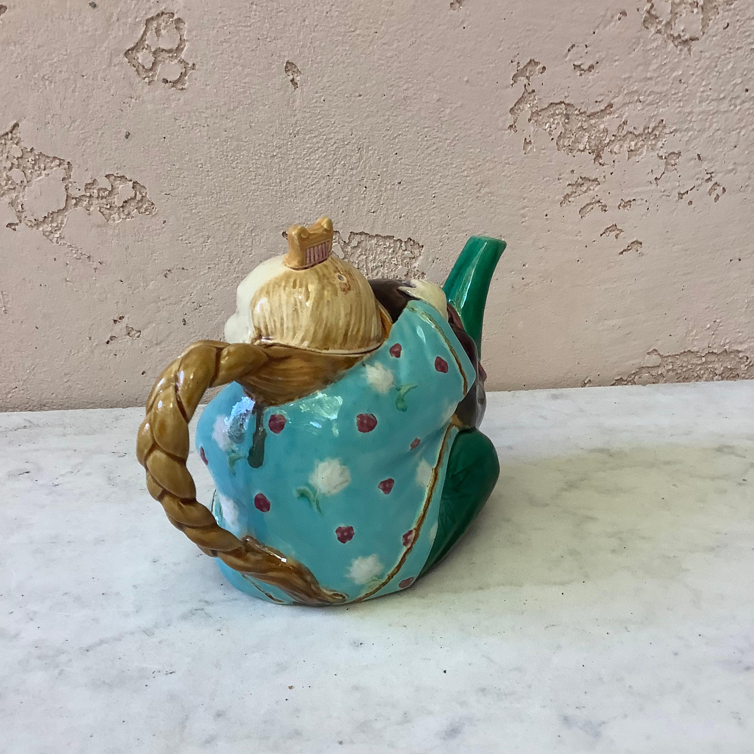 19th-Century Majolica Minton Figural Teapot For Sale at 1stDibs ...
