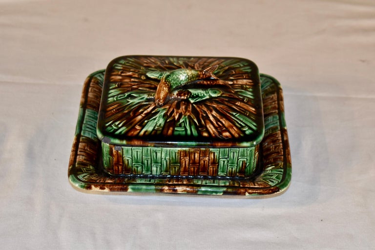 19th Century Majolica Sardine Box For Sale at 1stDibs