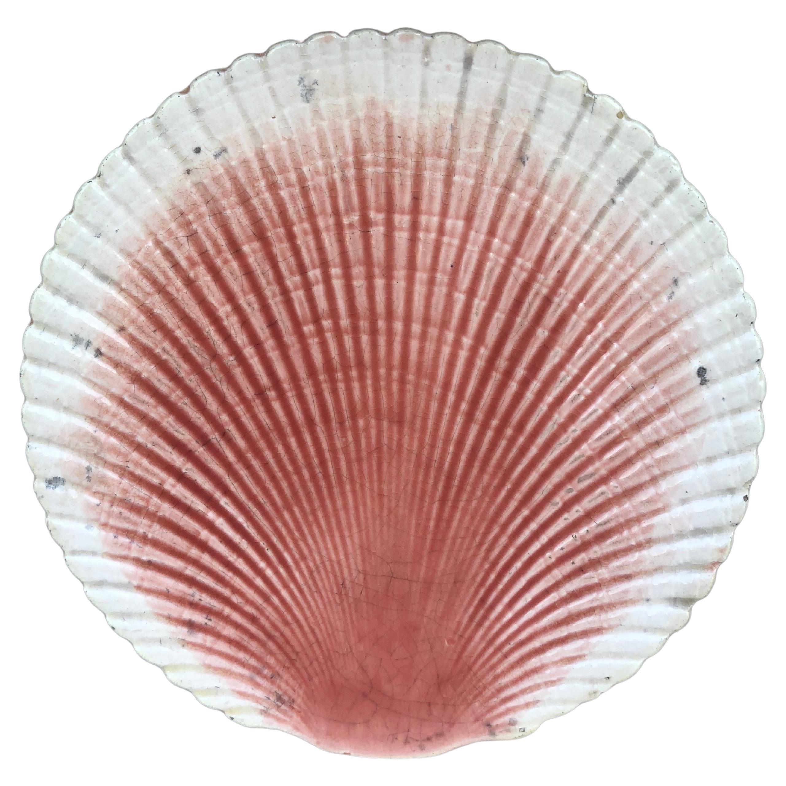 Set of Six Majolica Shell Coral Plates Sarreguemines, circa 1880 For ...