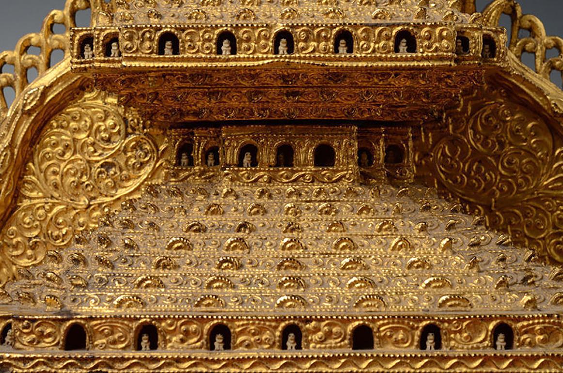 19th Century, Mandalay, Antique Burmese Wooden Buddha's Throne at 1stDibs