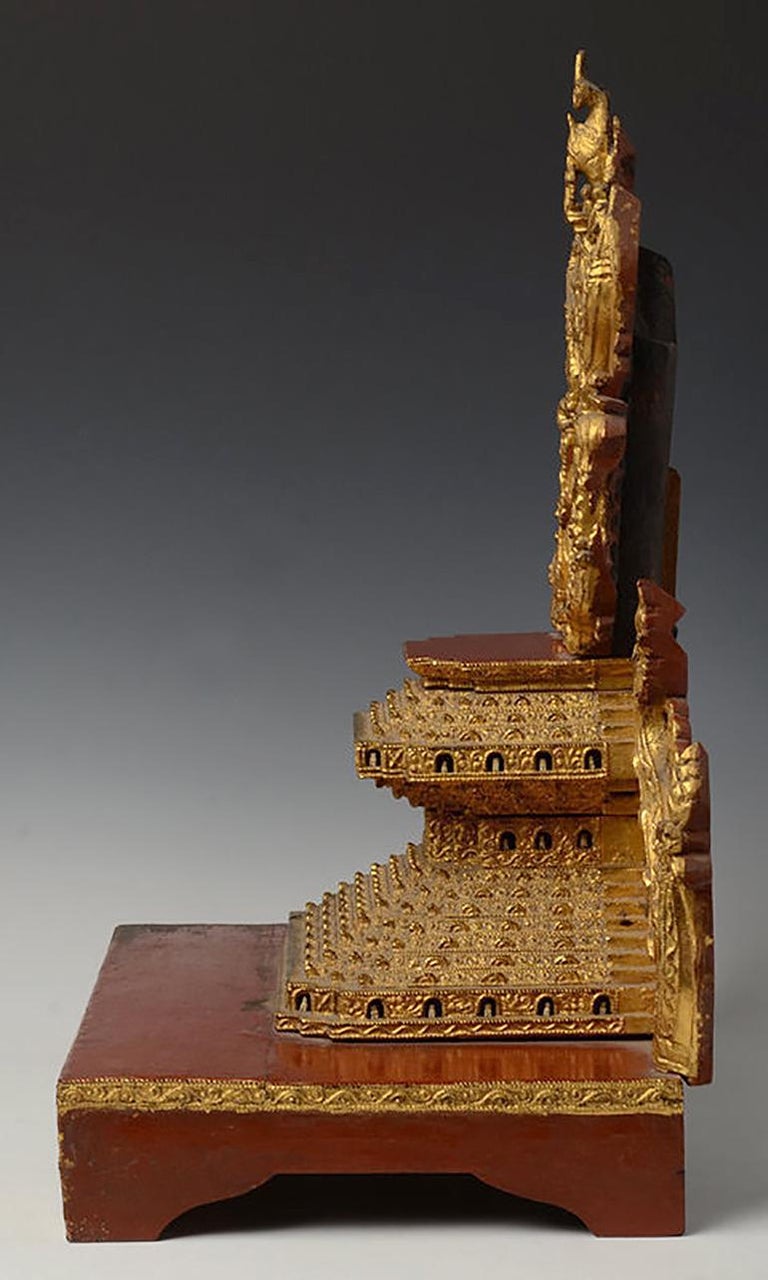 19th Century, Mandalay, Antique Burmese Wooden Buddha's Throne For Sale ...