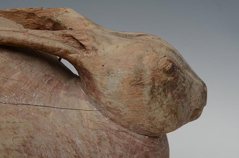 19th Century, Mandalay, Antique Burmese Wooden Rabbit For Sale at 1stDibs