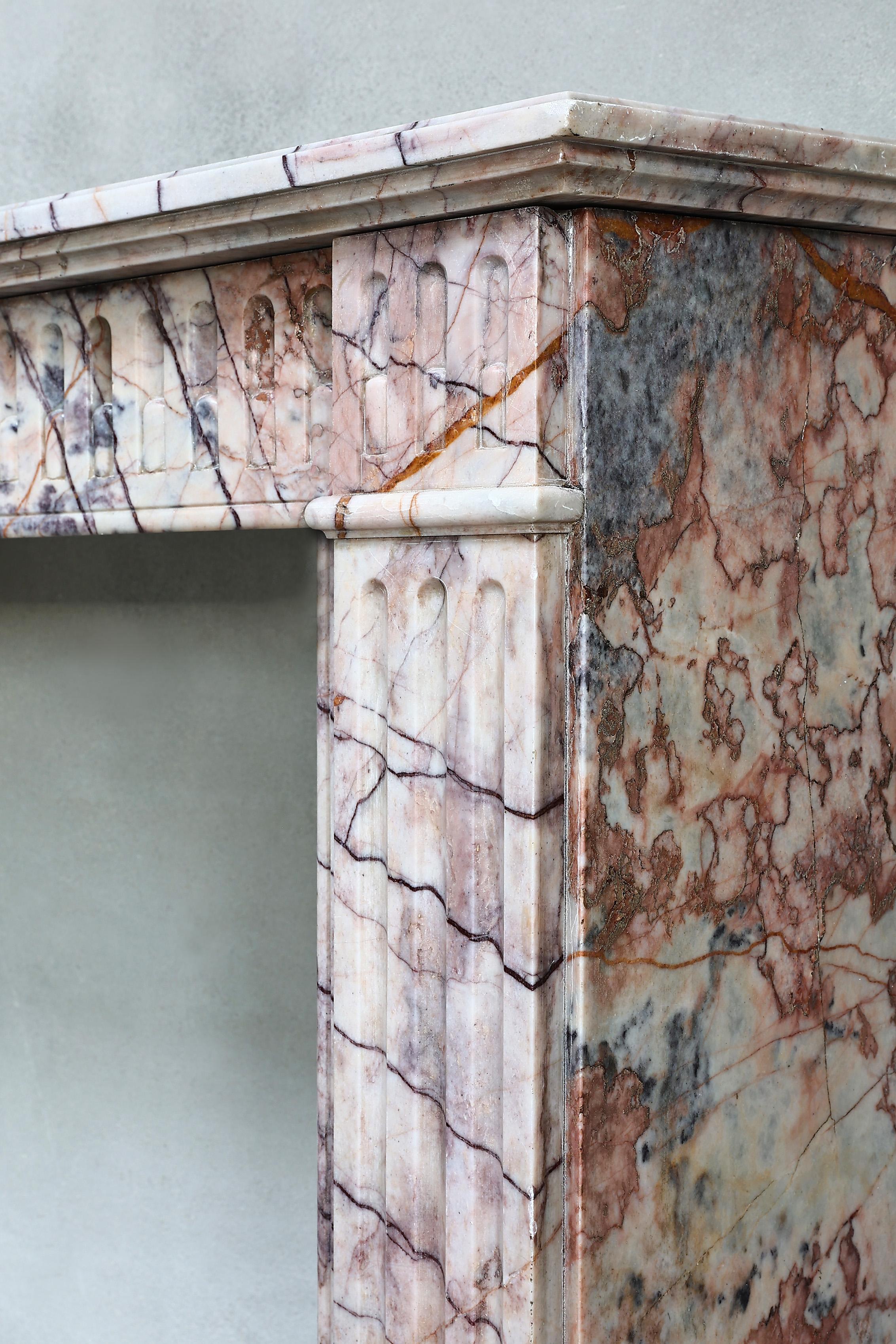 19th Century Mantle Surround of Sarrancolin Marble in the Style of ...