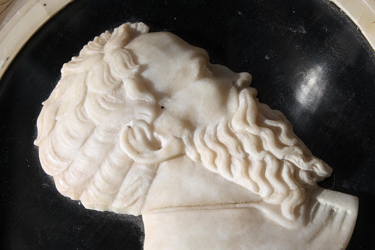 19th Century Marble Profile Roundel/Plaque Grand Tour Alabaster For ...