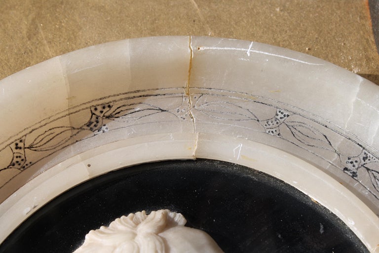 19th Century Marble Profile Roundel/Plaque Grand Tour Alabaster For ...