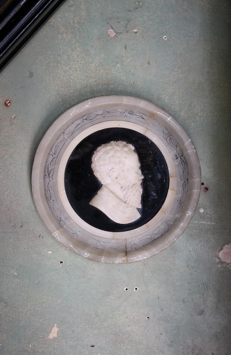 19th Century Marble Profile Roundel/Plaque Grand Tour Alabaster For ...