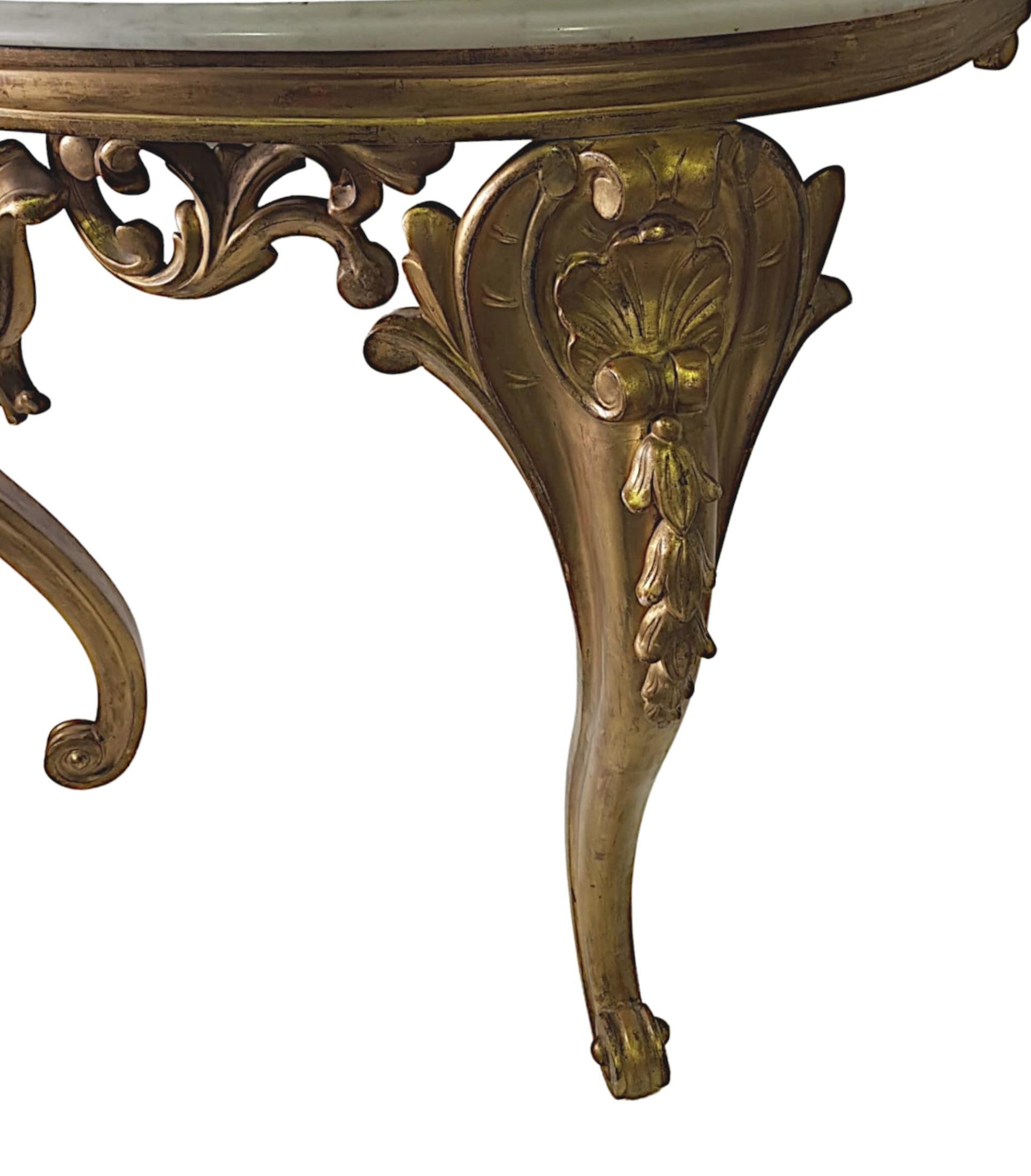 19th Century Marble Top Gilt Console Table For Sale at 1stDibs | gilt ...