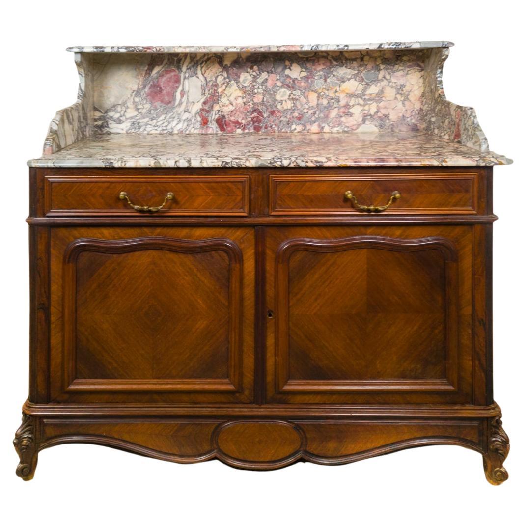 19th Century Marble Top Louis Philippe Buffet For Sale at 1stDibs