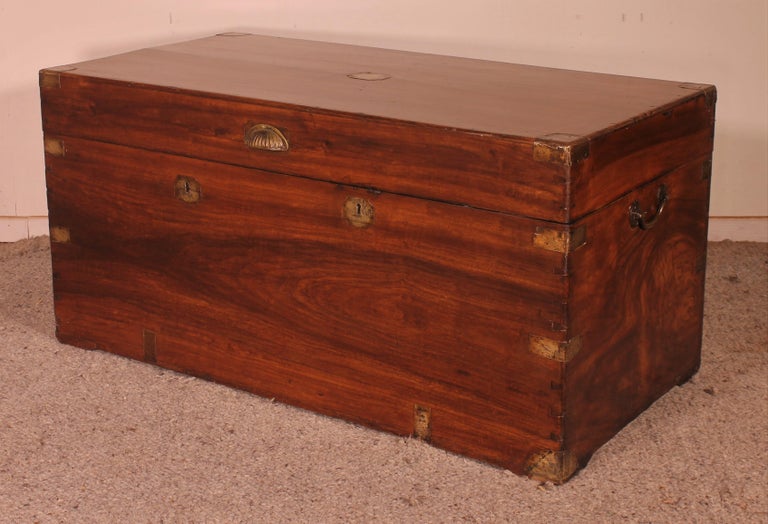 19th Century Marine Chest or Campaign Chestin Camphor at 1stDibs