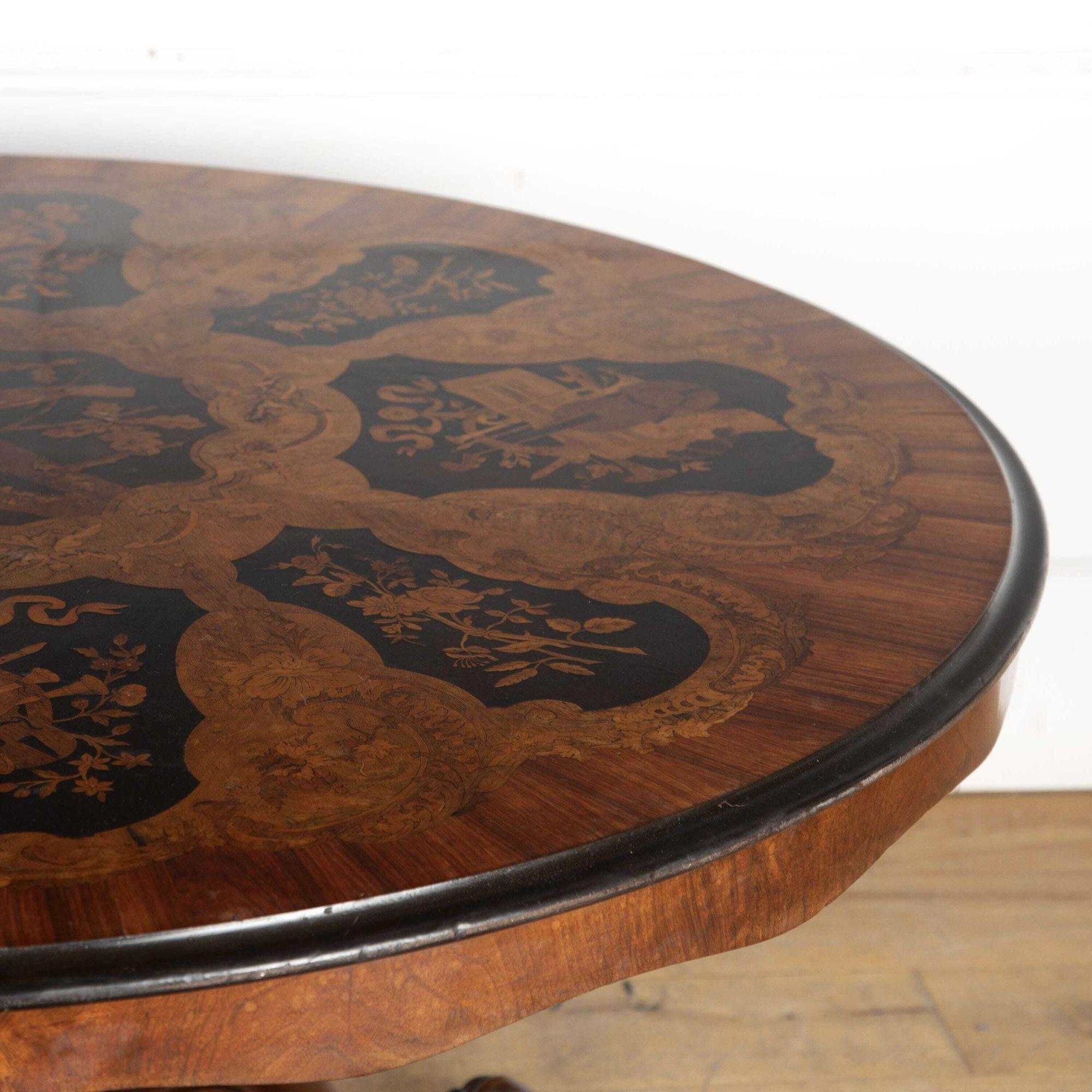 19th Century Marquetry Centre Table For Sale at 1stDibs