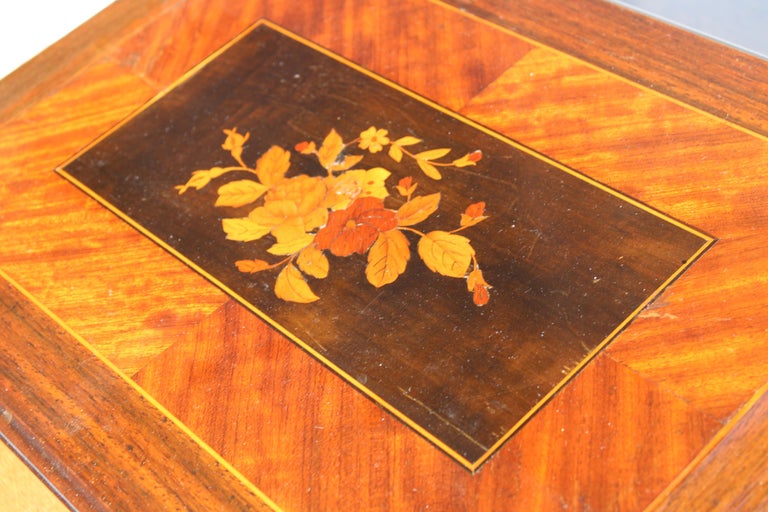 19th Century Marquetry English Side Table For Sale at 1stDibs