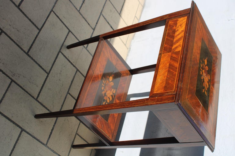 19th Century Marquetry English Side Table For Sale at 1stDibs