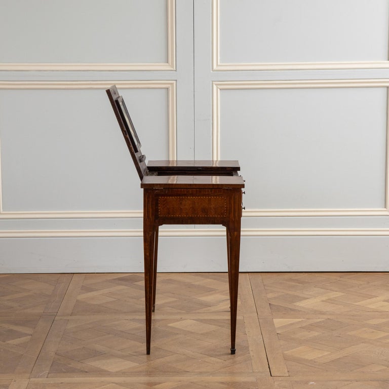 19th Century Marquetry Vanity Desk / Coiffeuse / Table De Toilette at ...