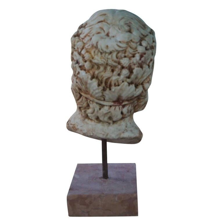 19th Century Maschera Asklepios, Italian Carrara Marble Mask For Sale ...