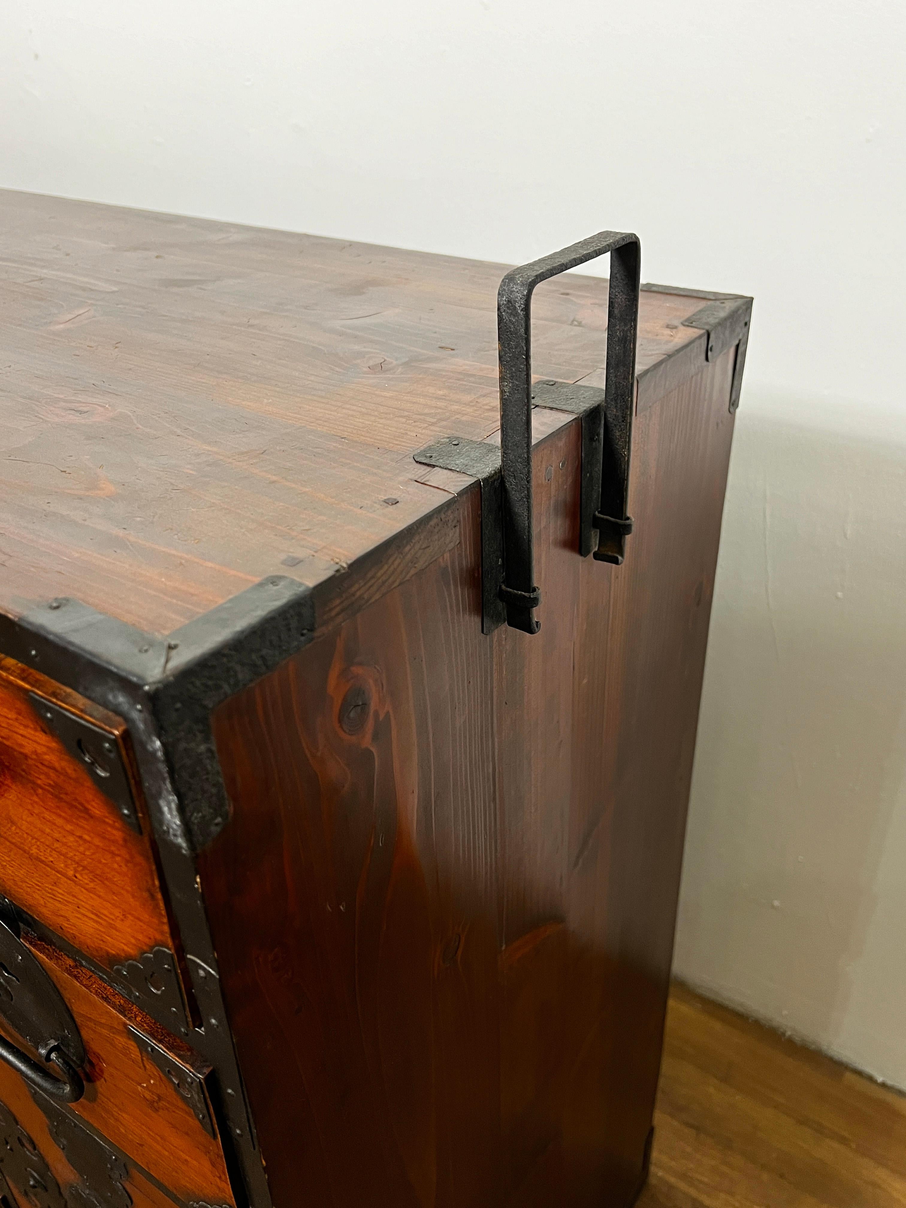 19th Century Meiji Era Antique Japanese Sendai Tansu For Sale at 1stDibs