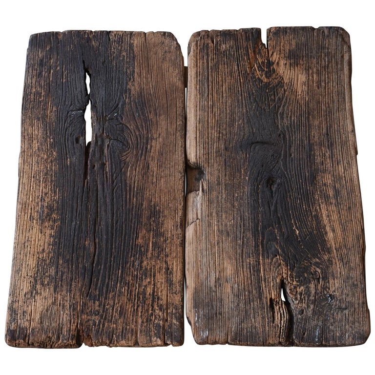 19th Century Meiji Era Japanese old wooden board / Wabi-Sabi top board ...