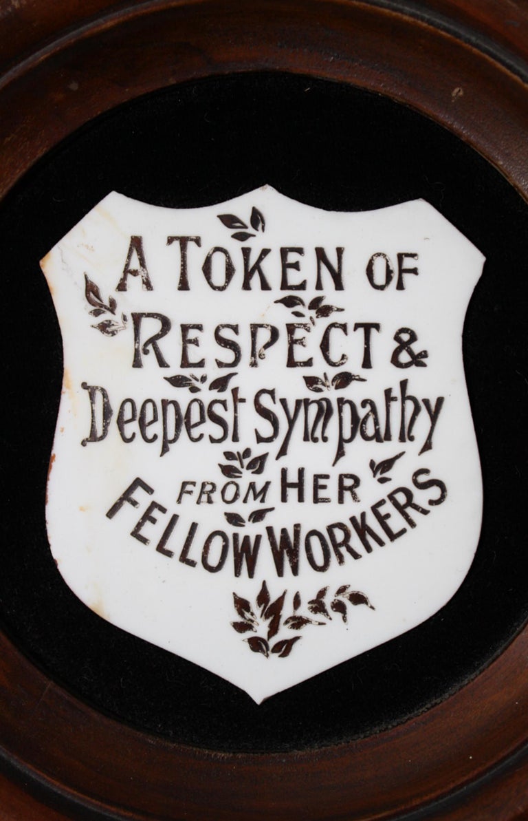 19th Century Memento Mori Engraved Opaline Glass Funeral Plaque Curio ...