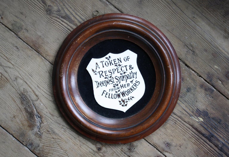 19th Century Memento Mori Engraved Opaline Glass Funeral Plaque Curio ...