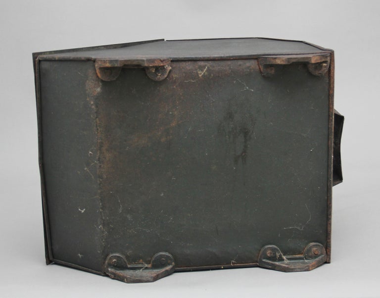 19th Century Metal and Painted Coal Box For Sale at 1stDibs
