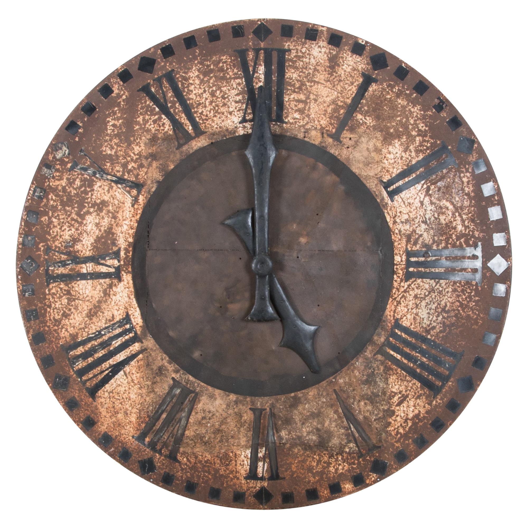 19th Century Metal Clock Tower Face at 1stDibs