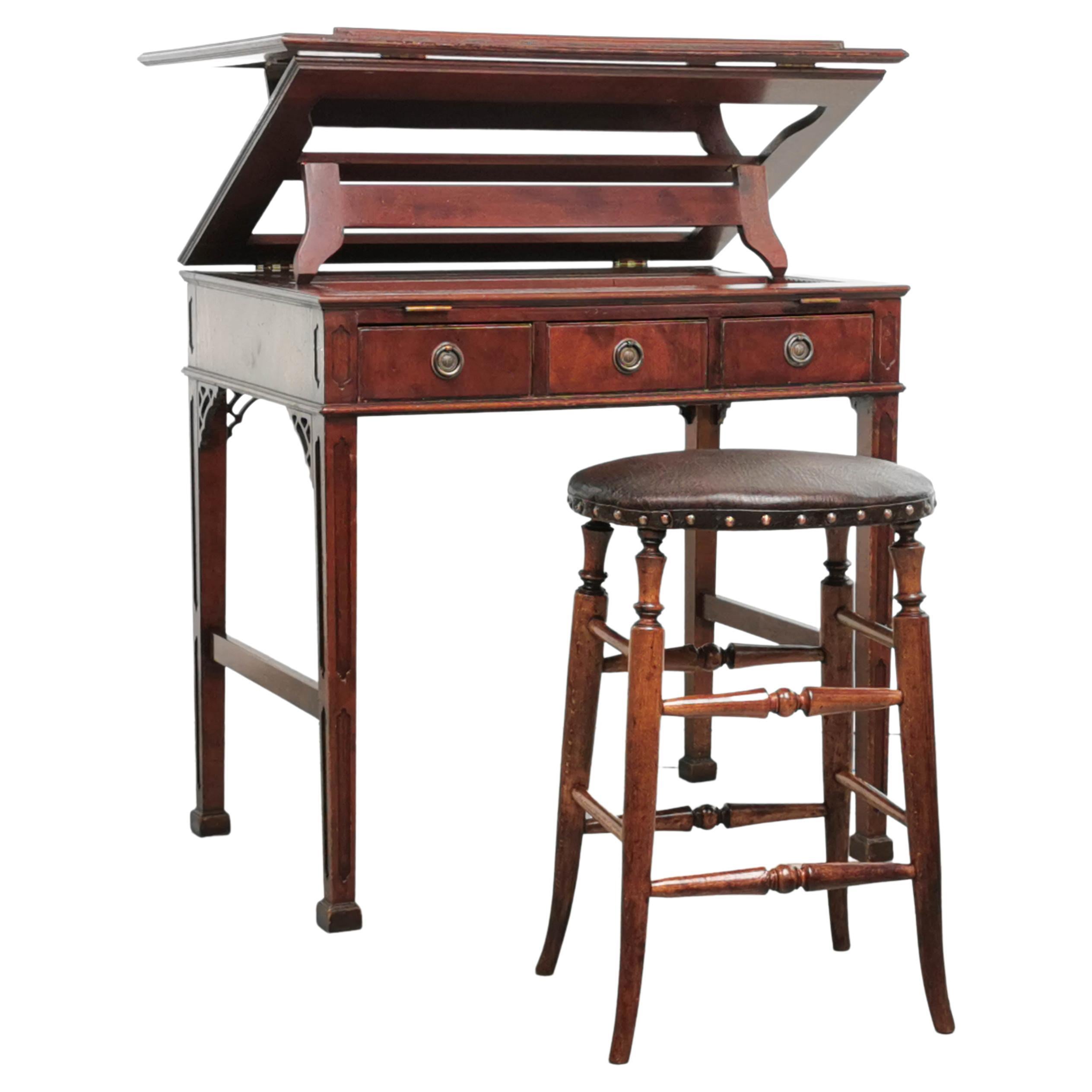 Beautiful Wooden Architect Desk at 1stDibs