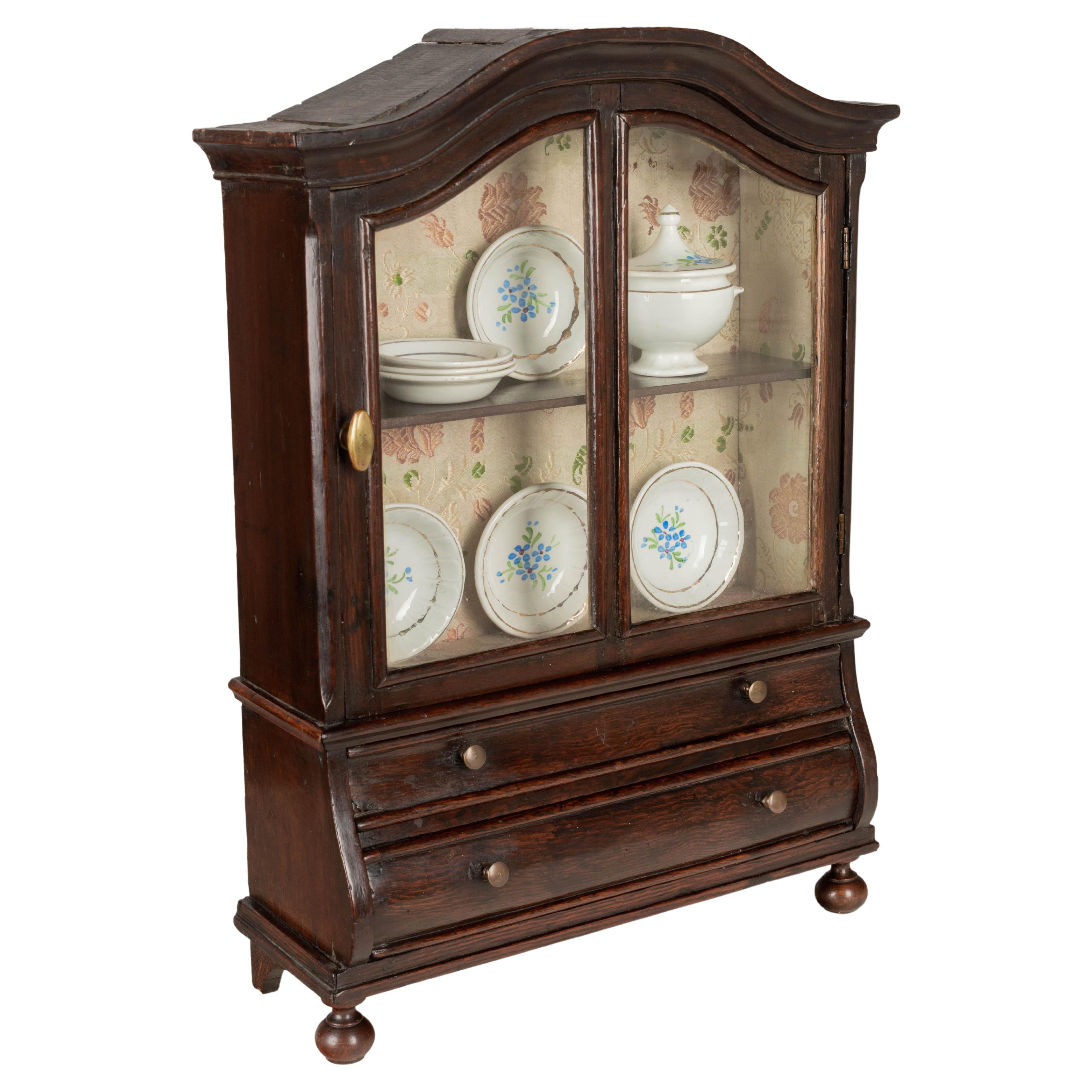 19th Century French Miniature Cabinet Armoire with Mirrored Door For ...