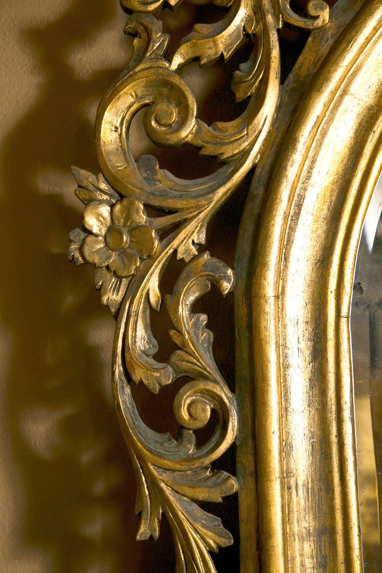 19th Century Monumental French Rococo Floor Mirror For Sale at 1stDibs