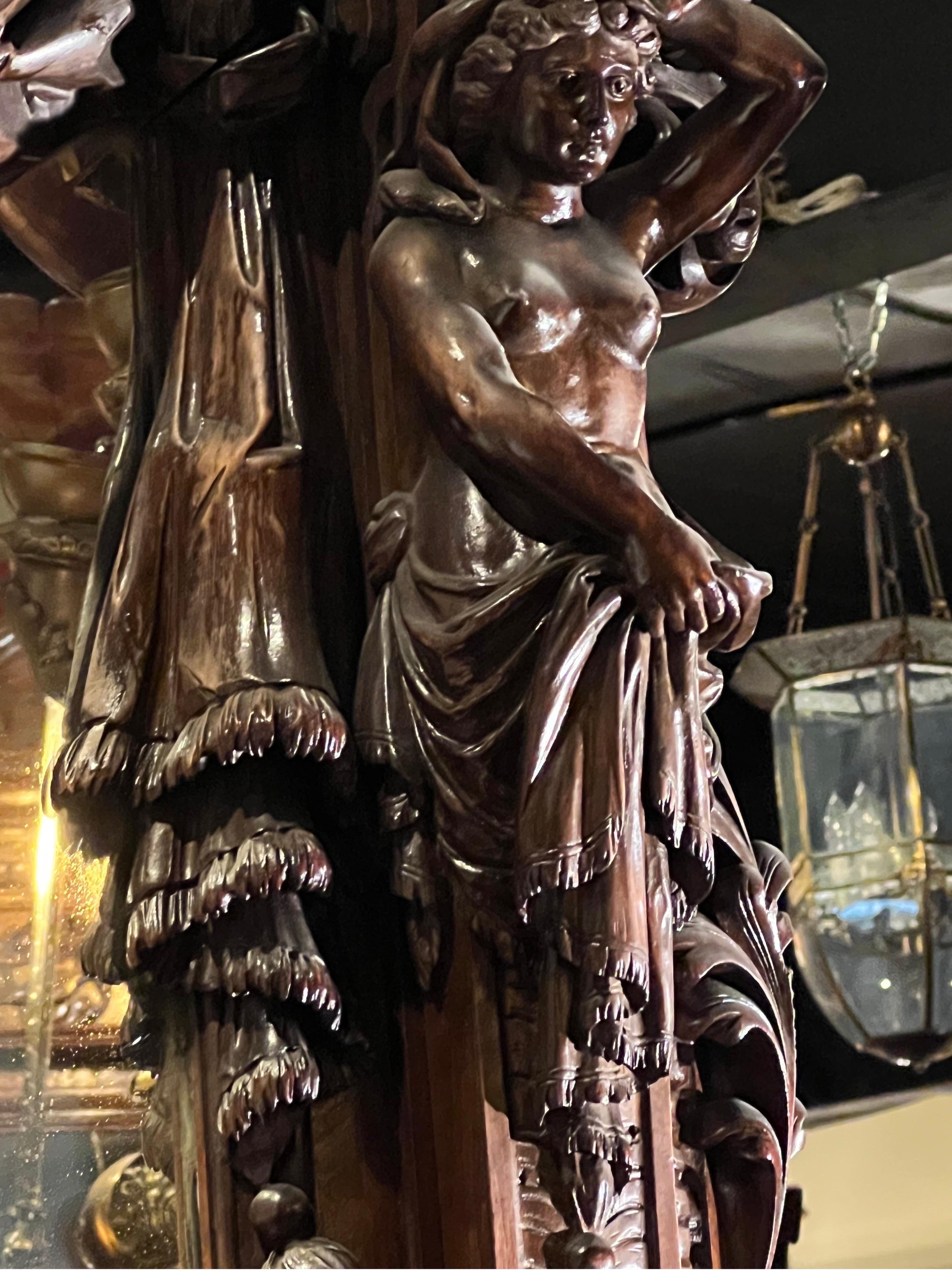 19th Century Monumental Palatial Hall Mirror For Sale at 1stDibs