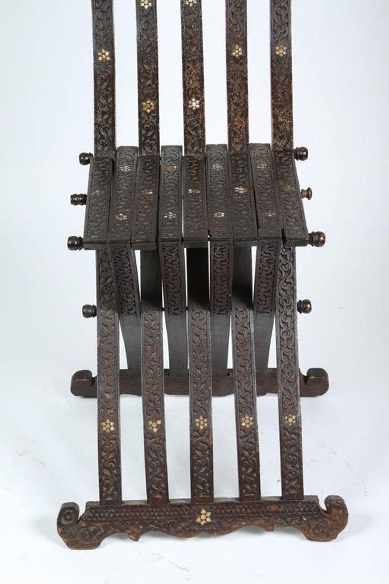 19th Century Moorish Wood Inlaid Folding Chair For Sale at 1stDibs
