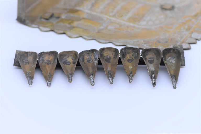 19th Century Moroccan Brass Hanukkah Lamp For Sale at 1stDibs